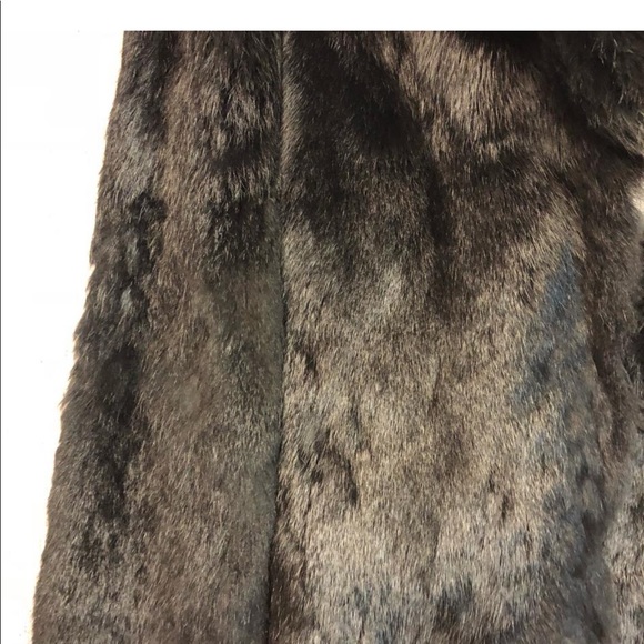 Jackets & Coats | Reverse Rabbit Hair Suede Leather Black Jacket M ...